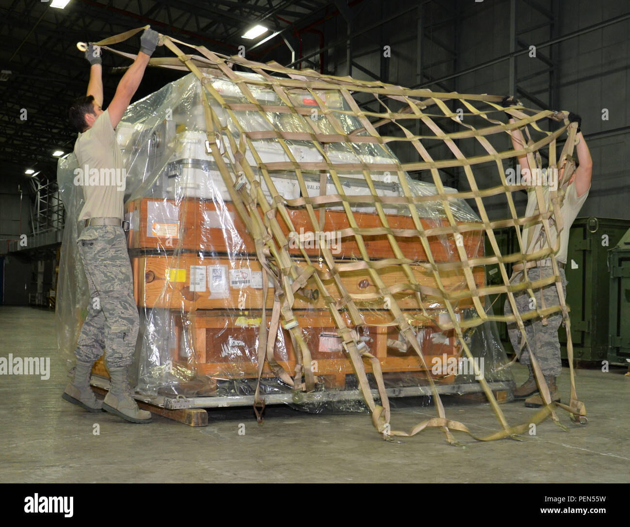 U.S. Air Force Senior Airman Juan Gavidia, left, and U.S. Air Force ...