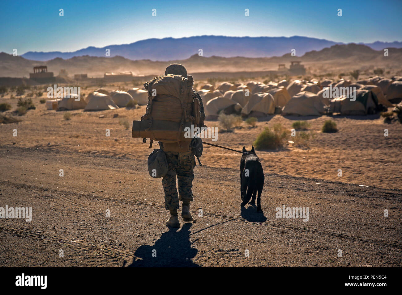 Corporal Jared Royce, a military working dog handler with 1st Law ...