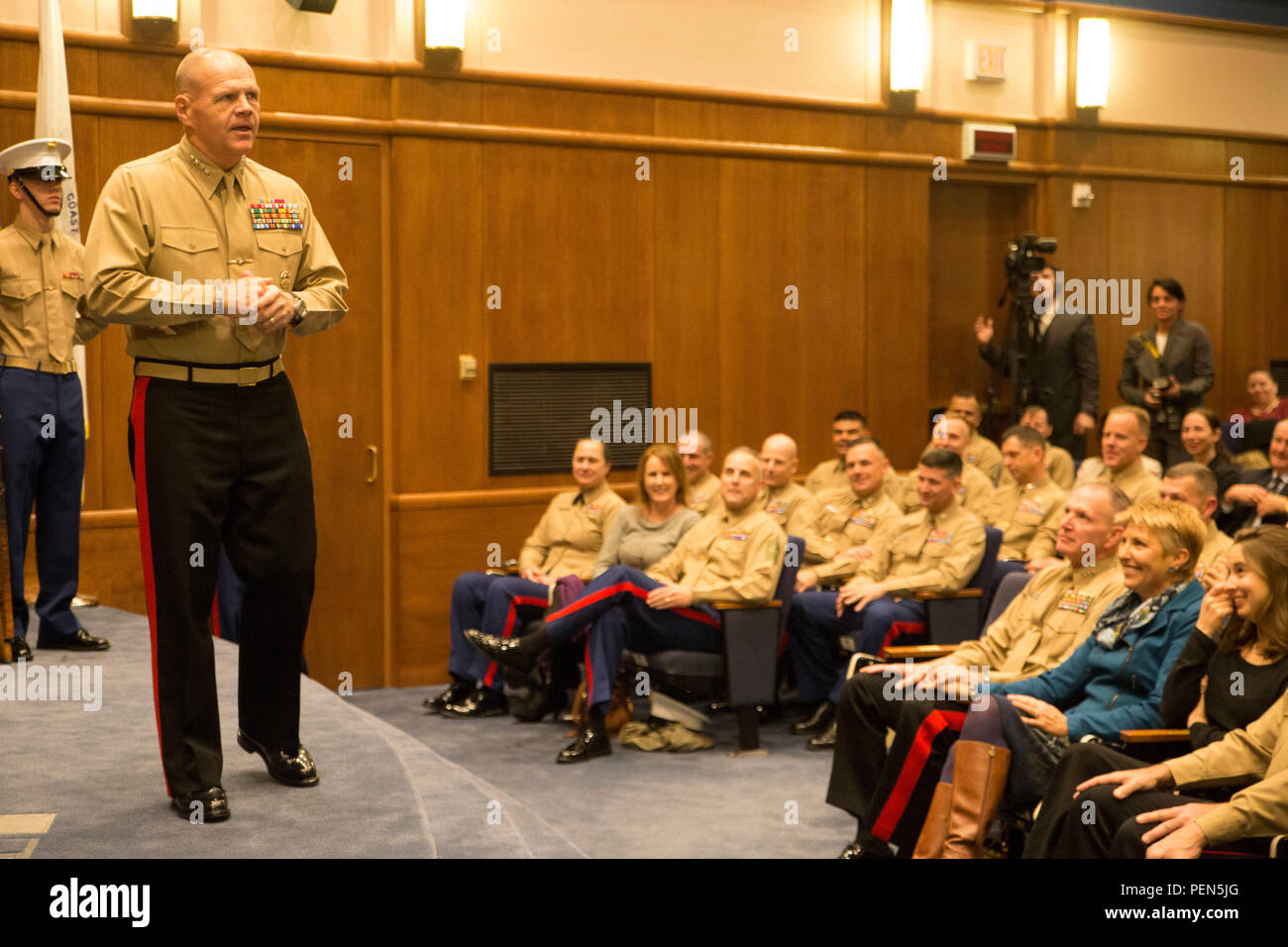 Commandant of the Marine Corps, General Robert B. Neller, addresses the ...