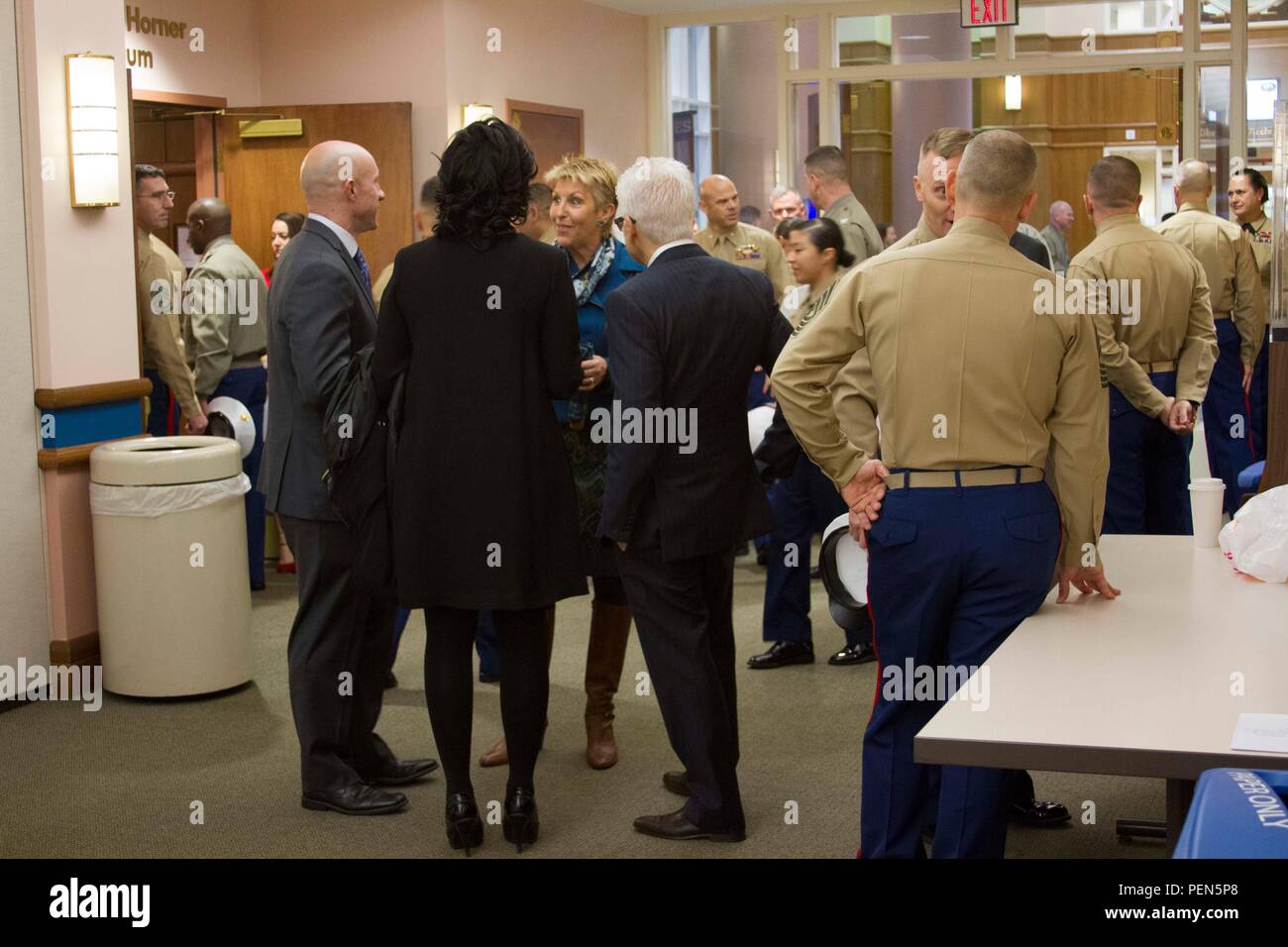 Gentlemen and ladies of Marine Corps Recruiting Command enjoy a ...