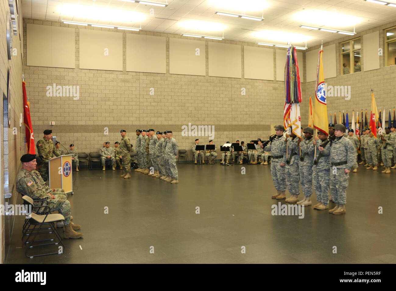 Soldiers of the 310th Sustainment Command (Expeditionary) stand as Brig ...