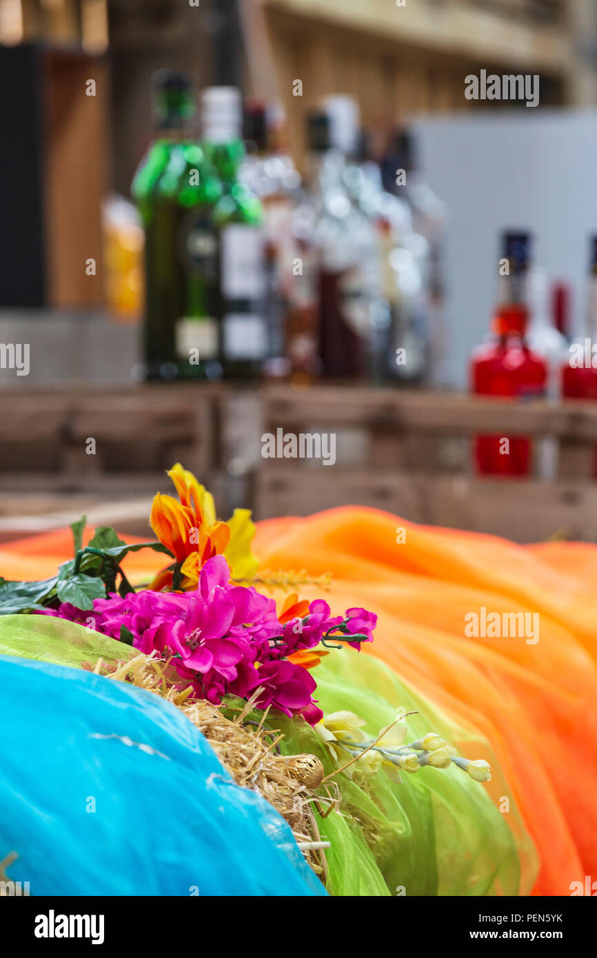 Elaborate Decorations in Readiness for Wedding Reception and ...