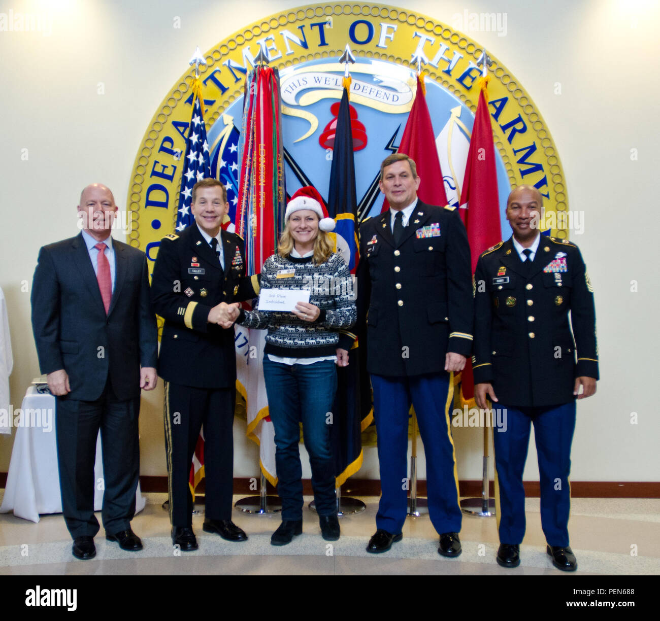 The U.S. Army Reserve Command team presented the third place prize in ...