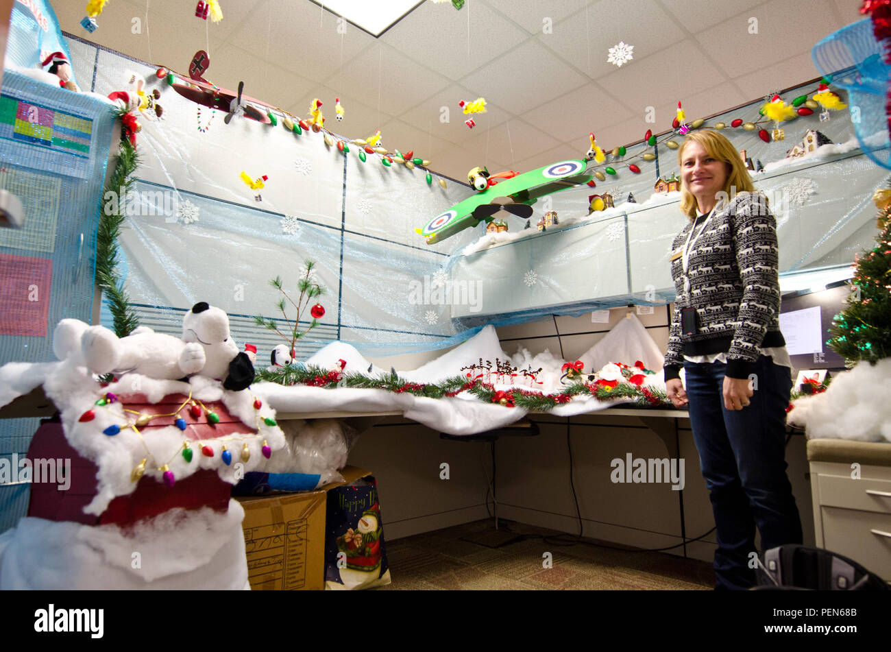 Cubicles, like CW5 Pamela Null, were festively decorated throughout the ...