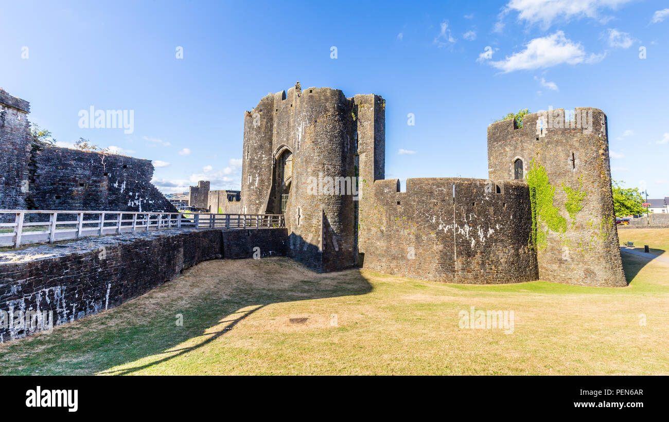 Caerphilly Castle, Wales Stock Photo - Alamy