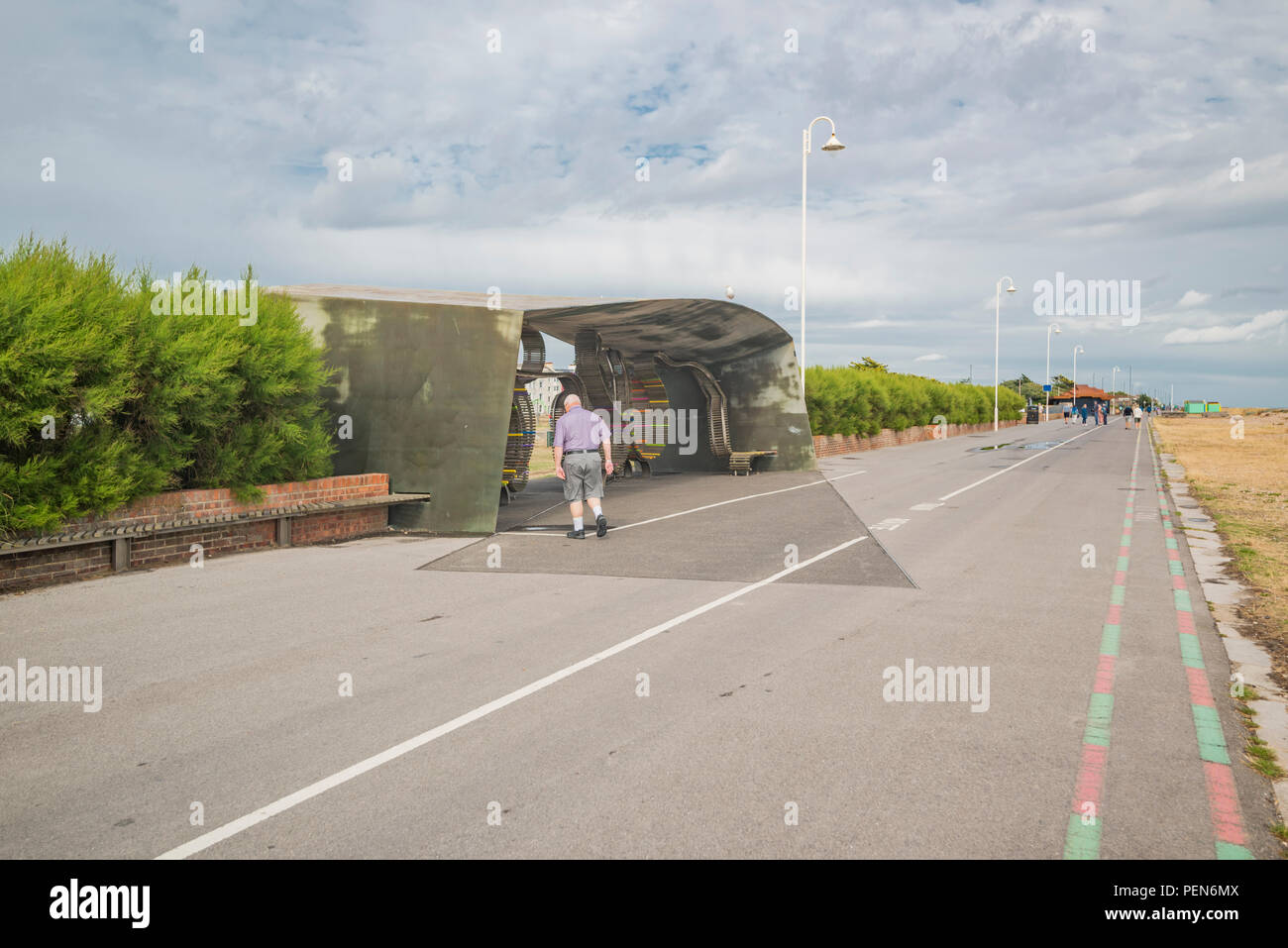 The Longest Bench at East Beach, Littlehampton, West Sussex, is a ...