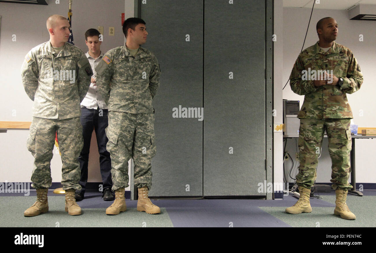 U.S. Army 1st Sgt. Endesha Johnson, first sergeant of the 55th Signal Company (Combat Camera ...