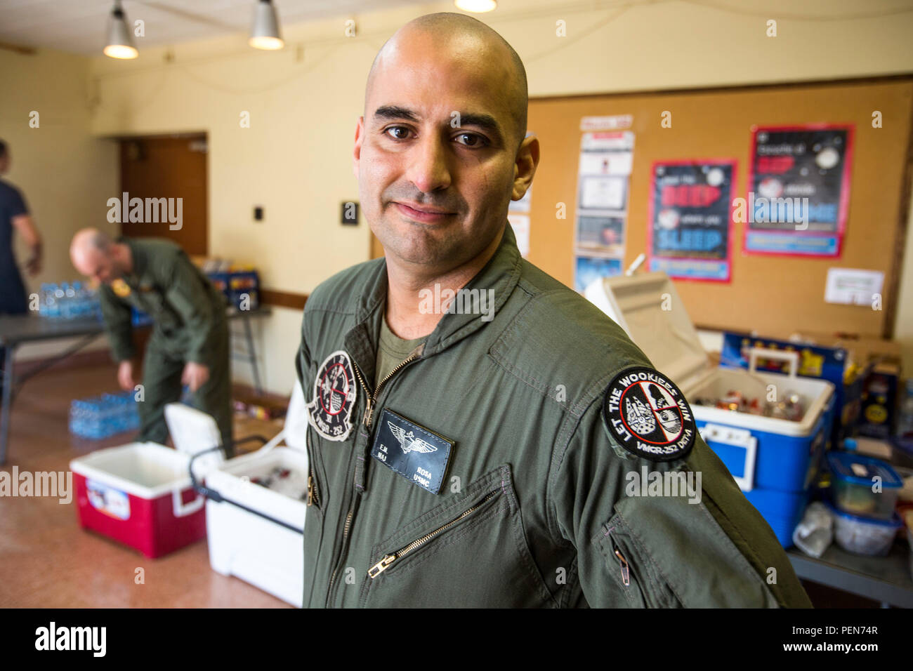 U.S. Marine Corps Maj. Erin Rosa, executive officer for VMGR-252 ...