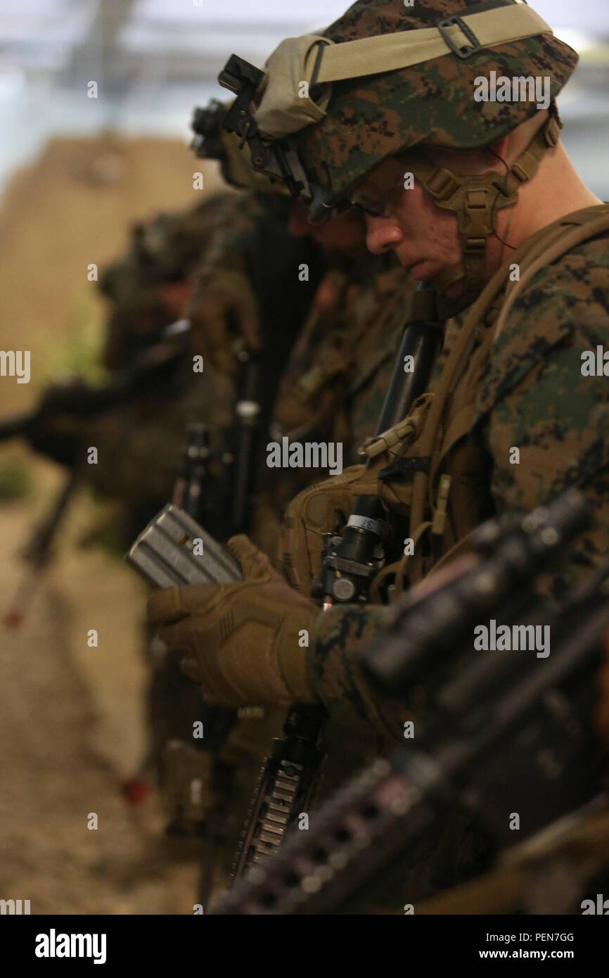 U.S. Marines assigned to Alpha Company, Battalion Landing Team, 1st ...