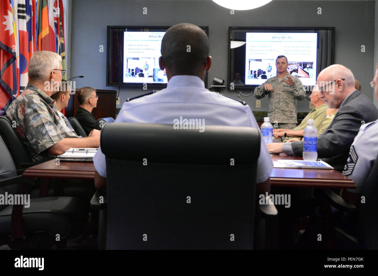 Col. Joseph Martin (standing), director of the Center for Excellence in ...