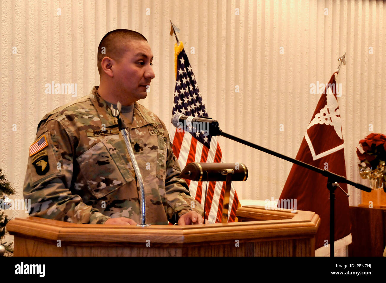 First Sgt. Gersom Jimenez, company first sergeant, “B” Company, William ...