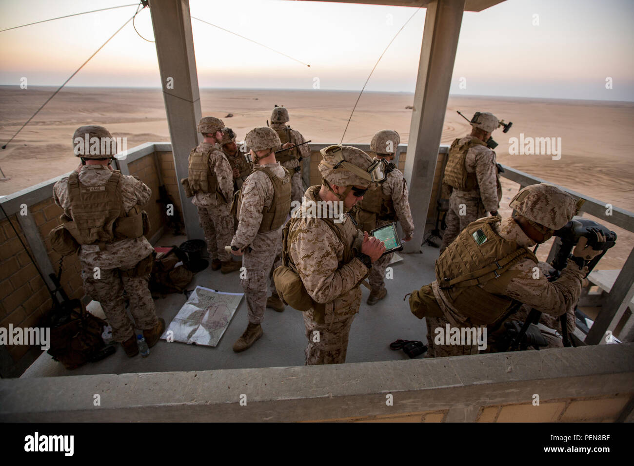 U.S. Marines from the 1st Air Naval Gunfire Liaison Company provide ...