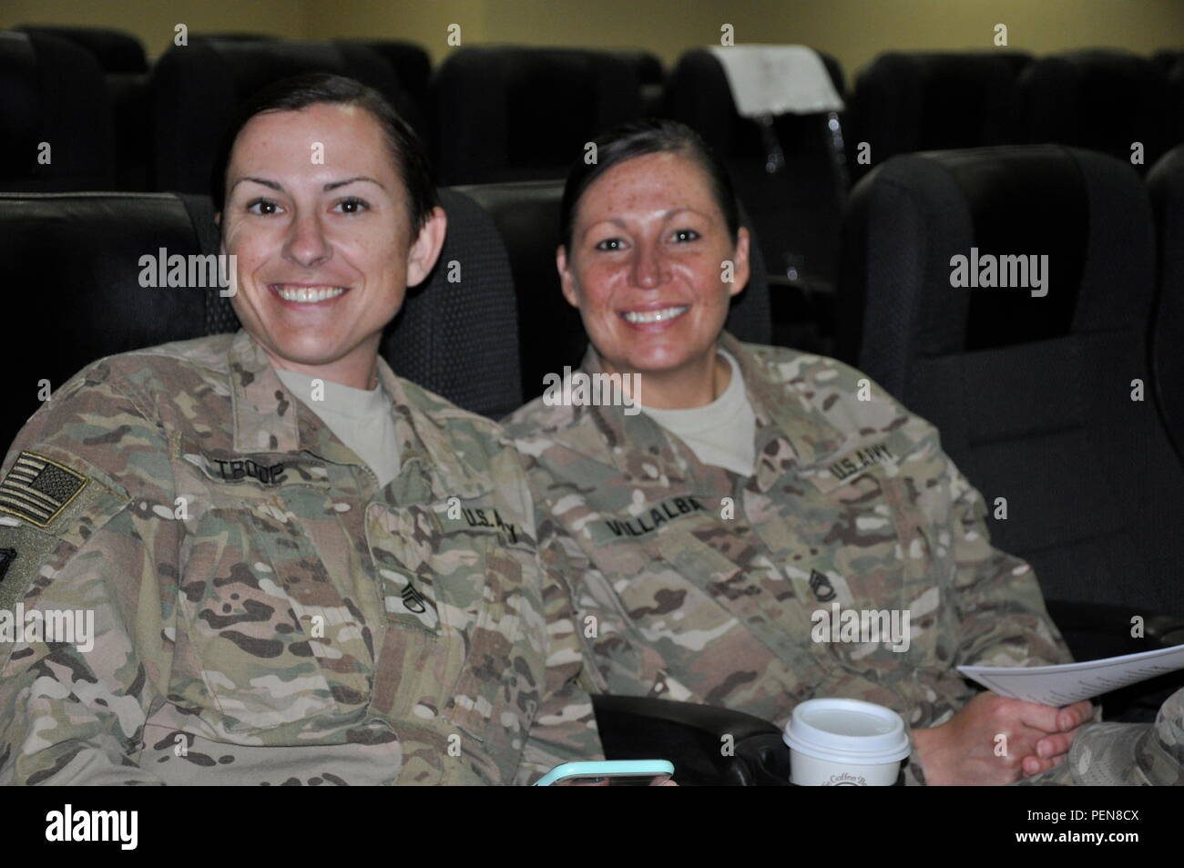 Staff Sgt. Jaime Troop (left) and Sgt. 1st Class Lisa Villalba (right ...