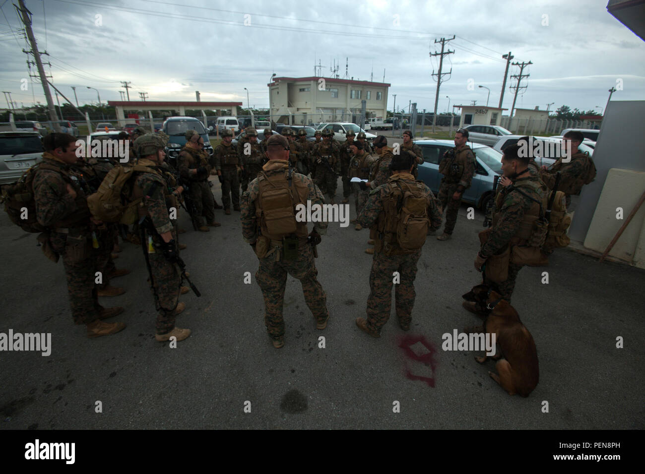 Marines with Maritime Raid Force, 31st Marine Expeditionary Unit, brief ...
