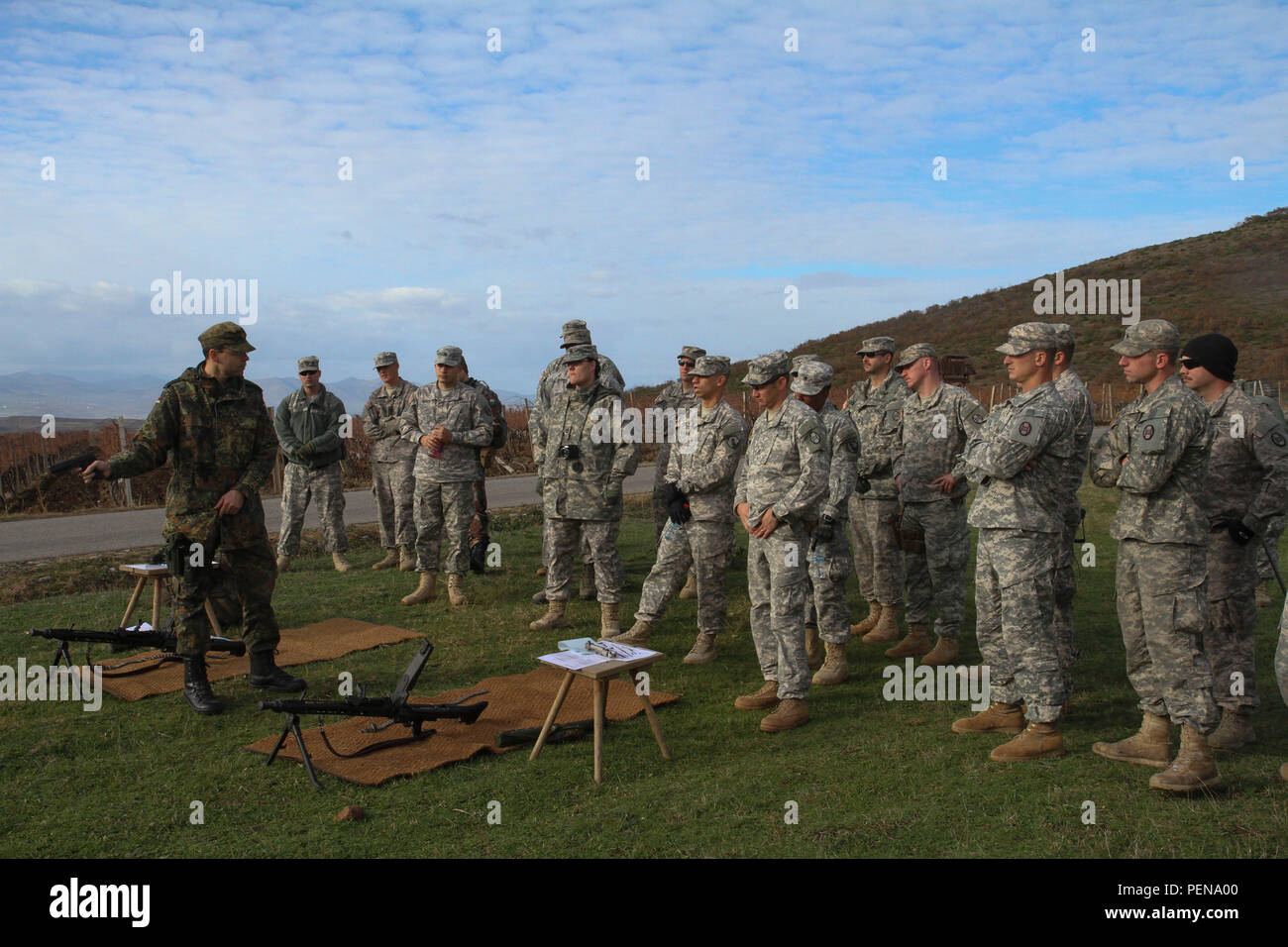 German Sgt. Maj. Christian Schroll, a member of NATO’s multinational ...