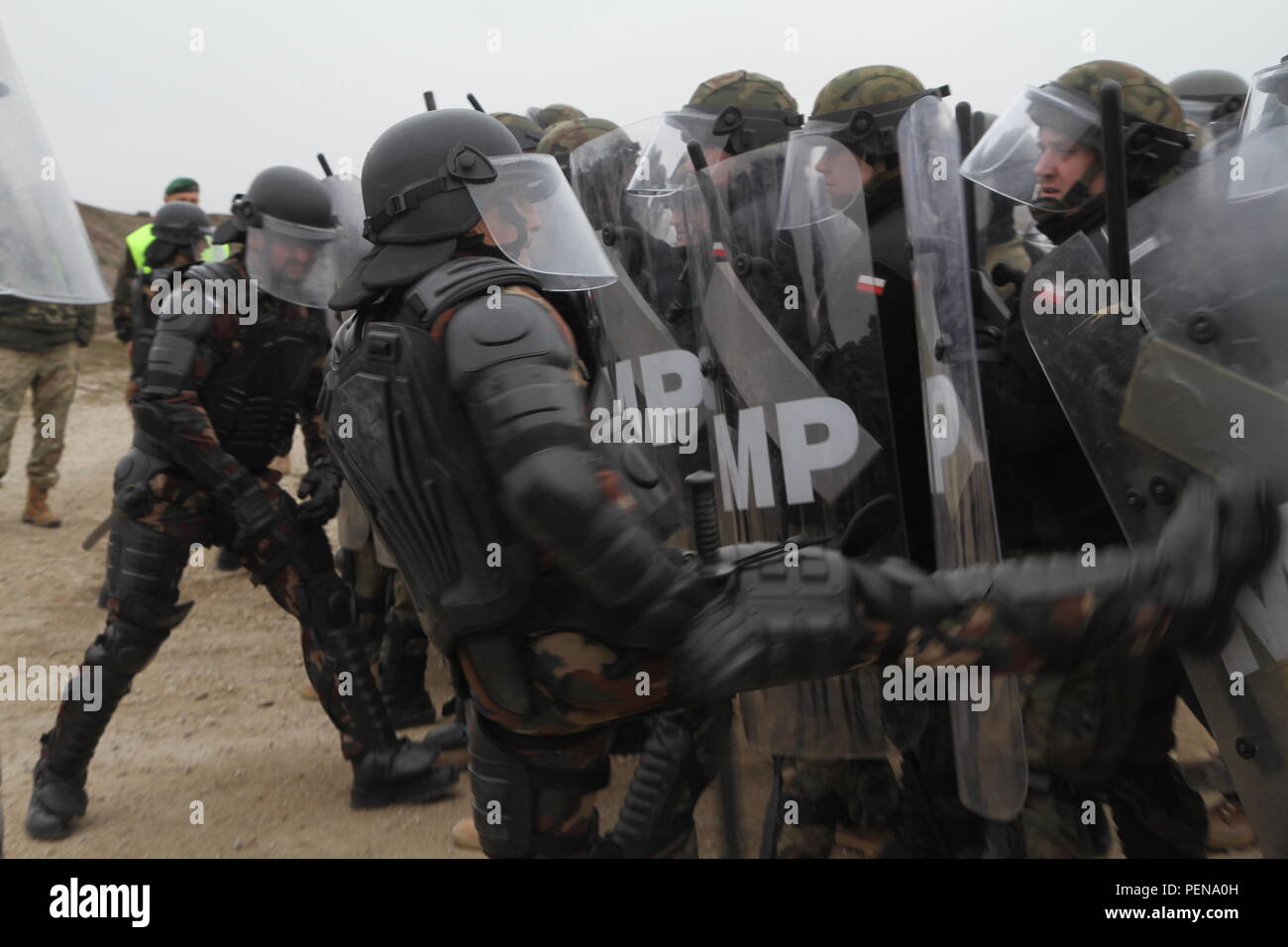 Polish soldiers assigned to the Multinational Battle Group-East Forward ...