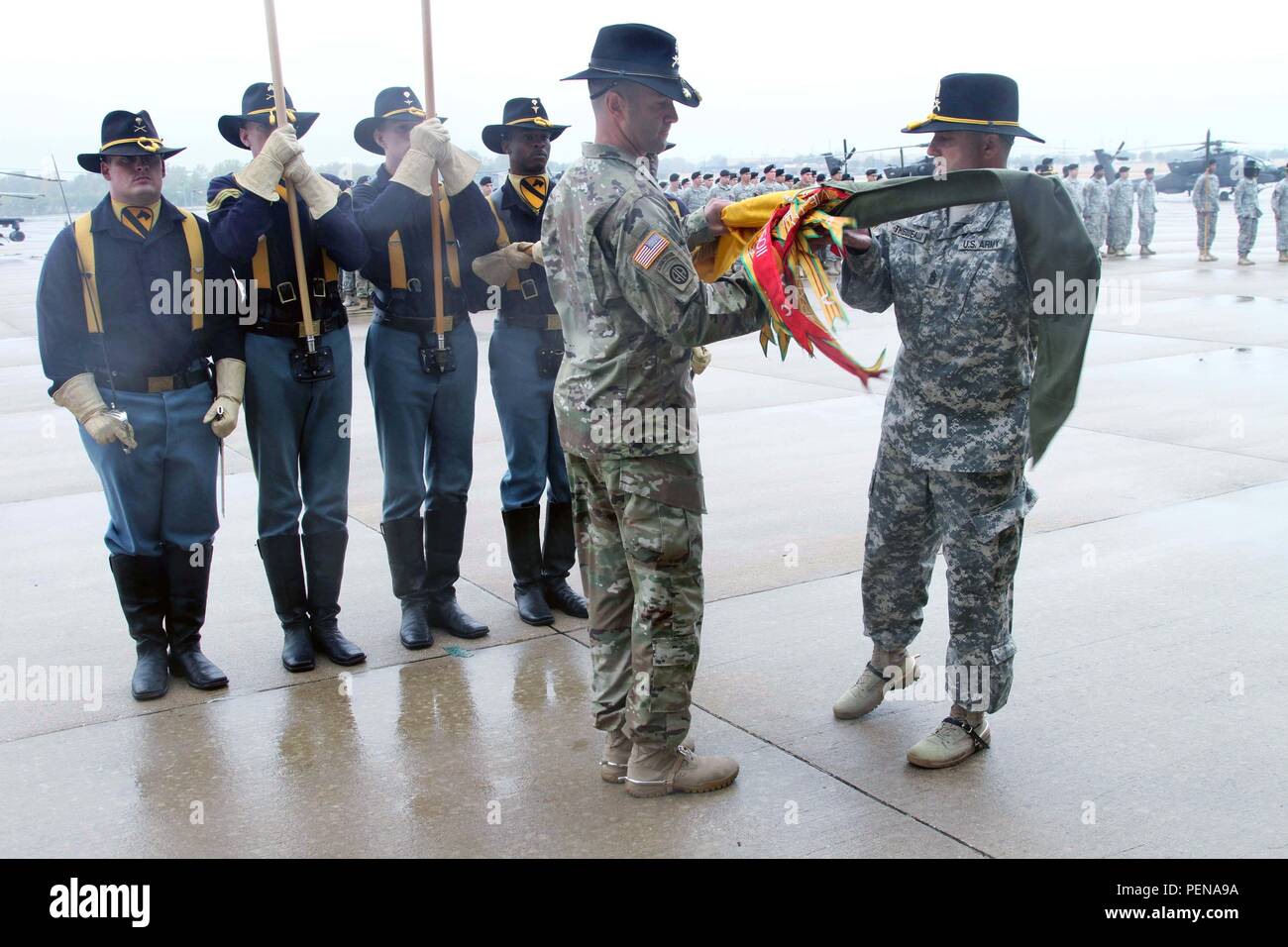 Lt. Col. Scott Myers (left), commander of the 7th Squadron, 17th ...