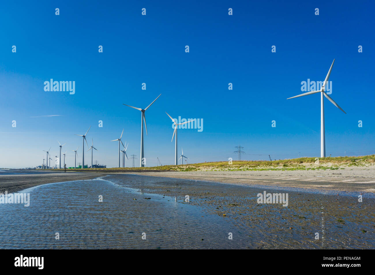 Wind turbine in beach hi-res stock photography and images - Alamy