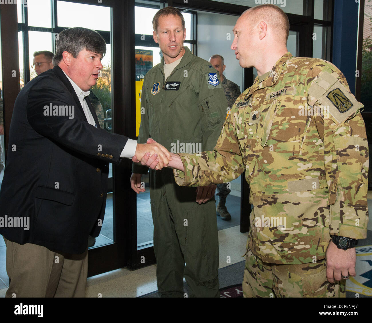 U.S. Army Lt. Col. Brian Schmanski, the commander of Army JSTARS ...