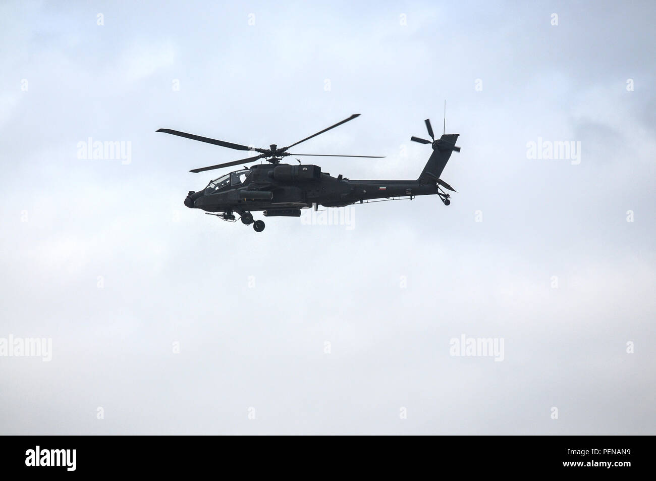 Apache Helicopter Firing Rockets