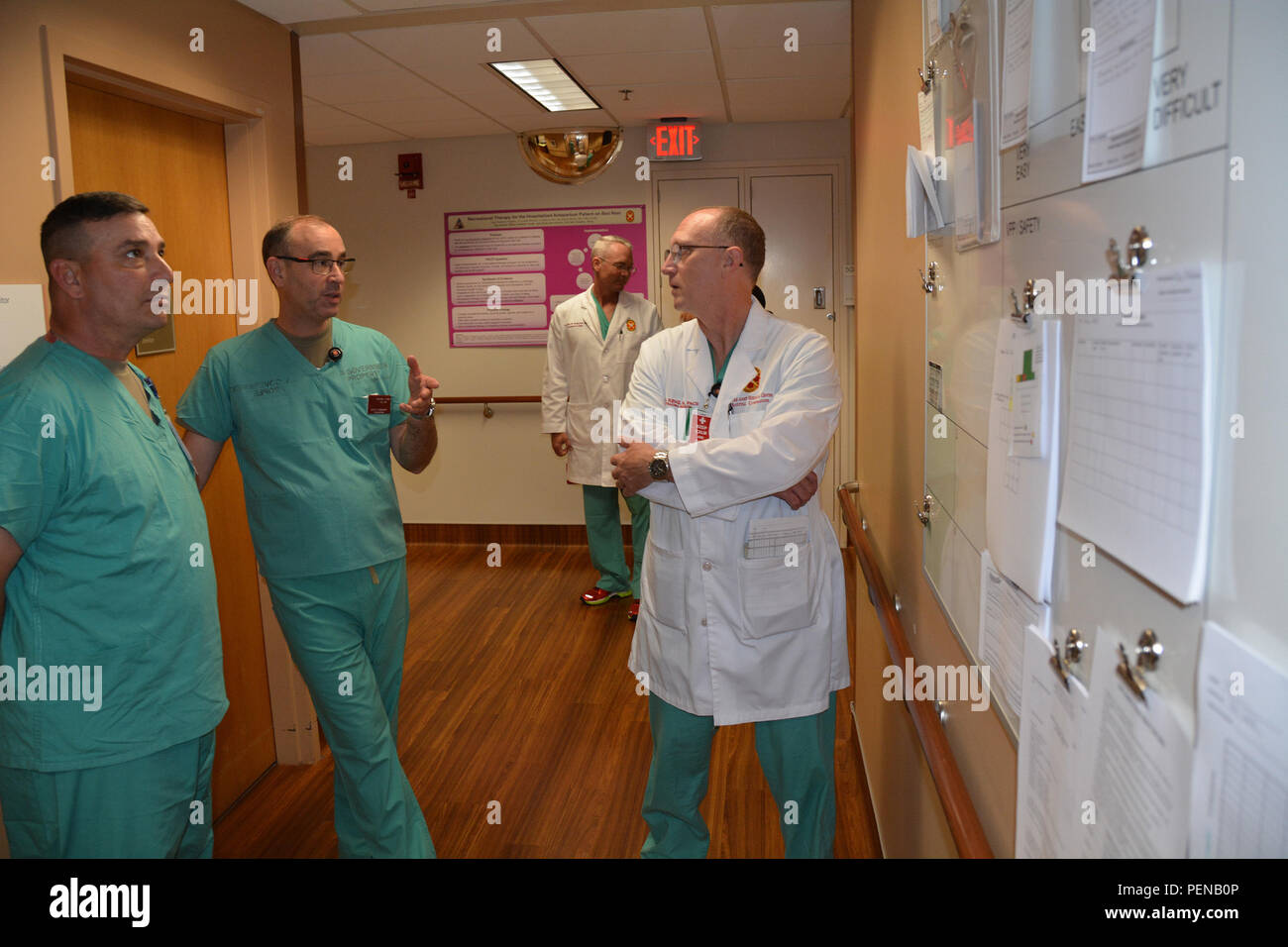 Col. Richard Evans, deputy chief, Army Nurse Corps, discusses a visual ...