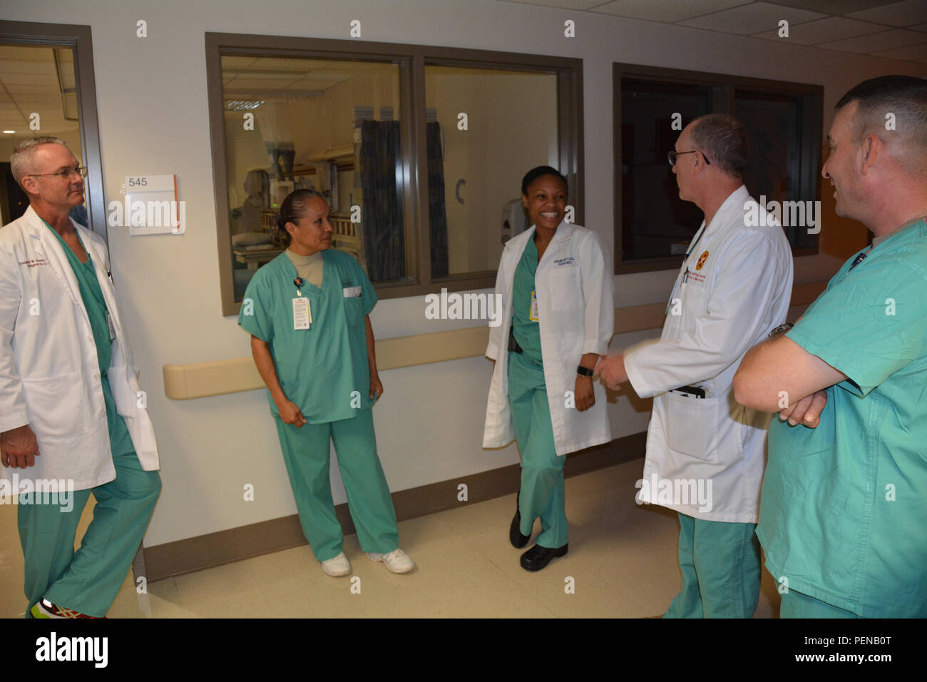 BAMC Commander Col. Evan Renz talks with Air Force Capt. Shauna Butler ...