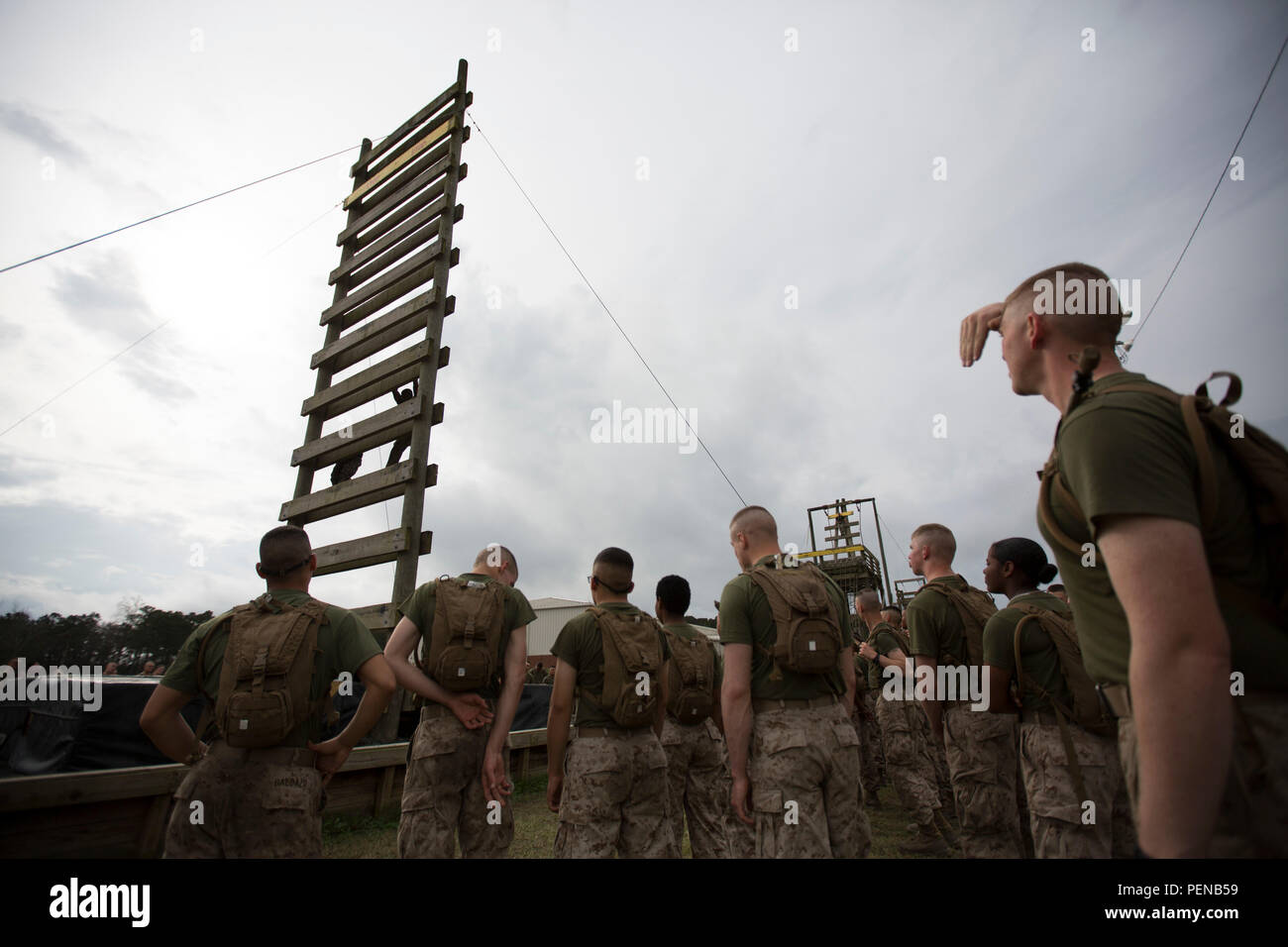 Entry-level Marines with India Company, Marine Combat Training ...