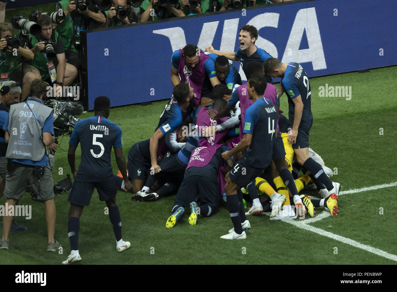 2018 FIFA World Cup Final match between France and Croatia at the ...