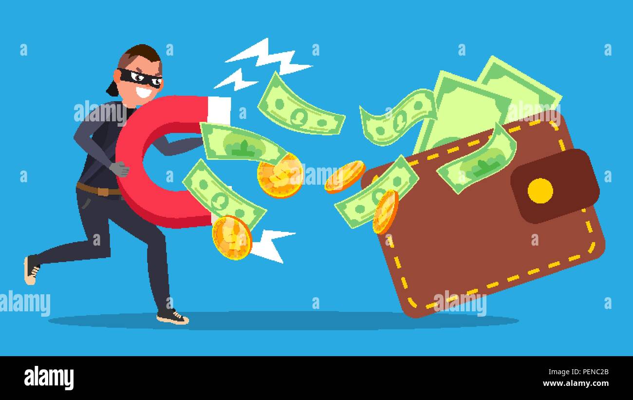 Phishing Money Concept Vector. Cyber Banking Account Attack. Spoofing ...