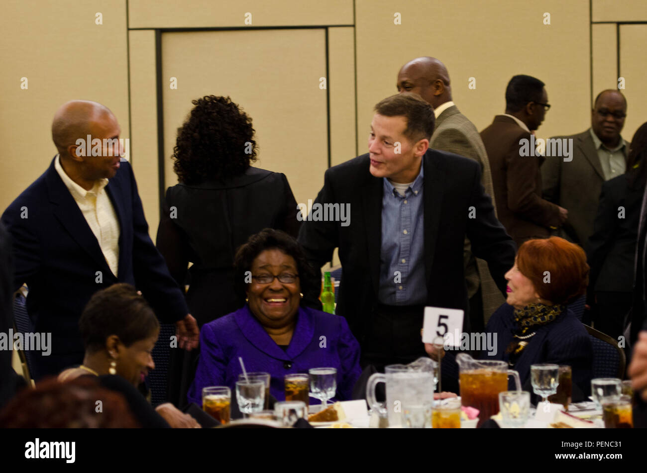 Lt. Gen. Jeffrey Talley, commanding general, U.S. Army Reserve, laughs ...