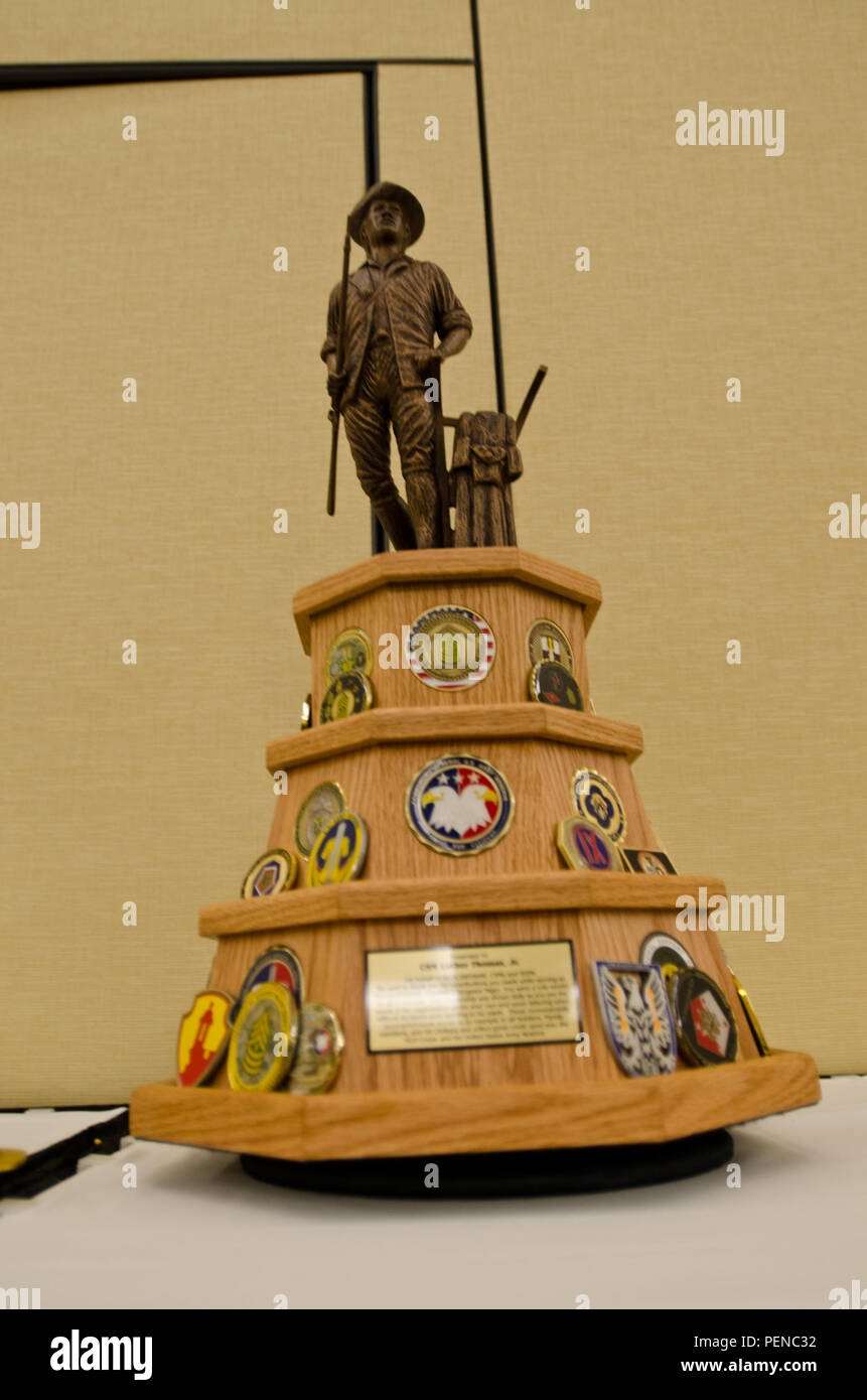 Awards, like this token of appreciation, were carefully placed on a ...