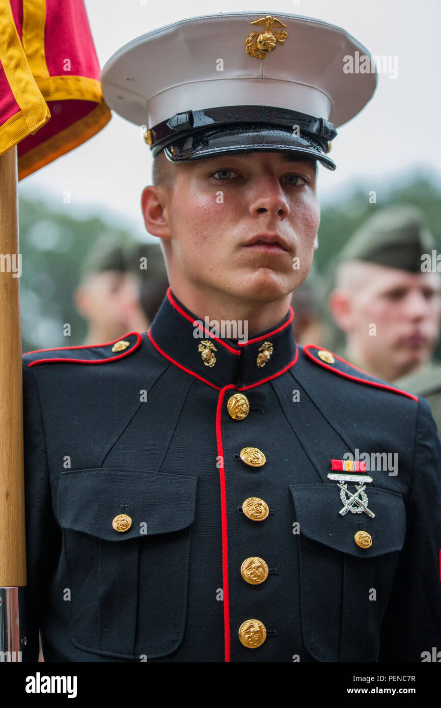 Pfc. Steven J. Tomlinson, honor graduate for Platoon 3002, India ...