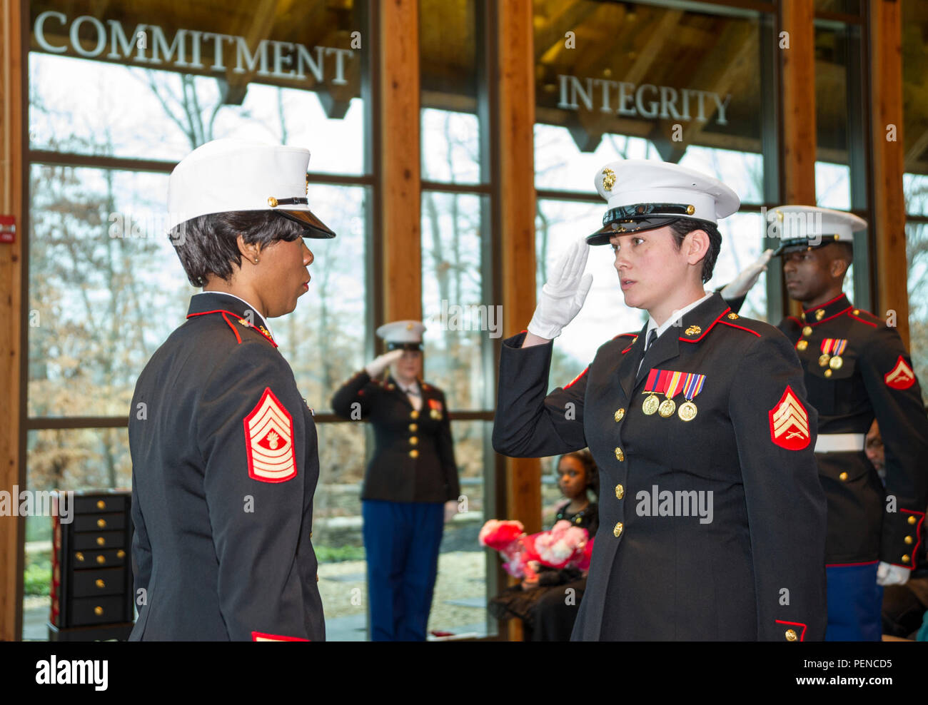 After a reciting of "The Watch" by her Combat Camera Marines, U.S ...