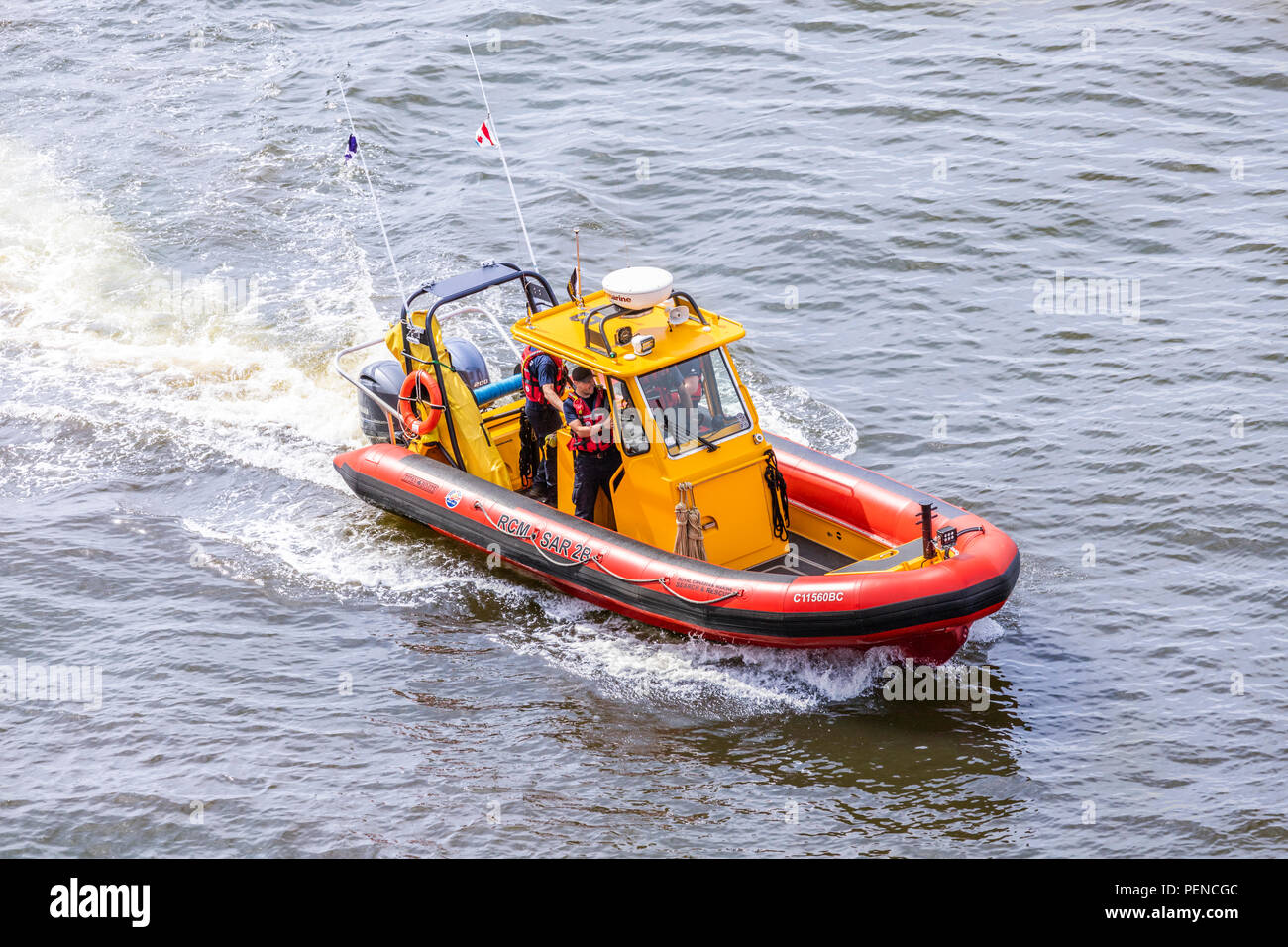 The Royal Canadian Marine Search & Rescue rib in the harbour at ...