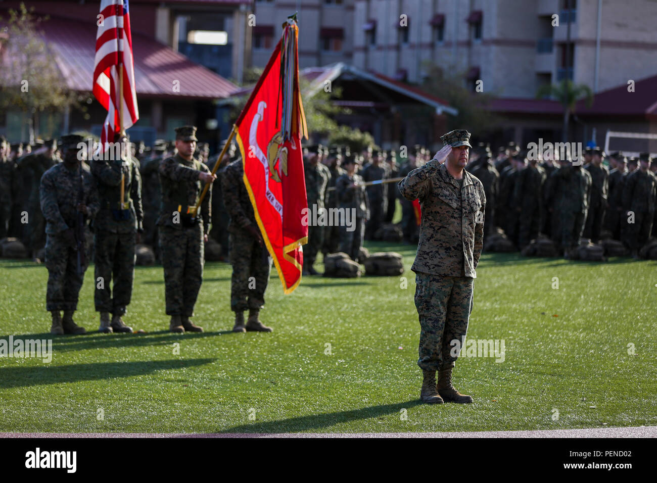 U.S. Marine Corps Col. Paul J. Nugent, commanding officer, Headquarters ...