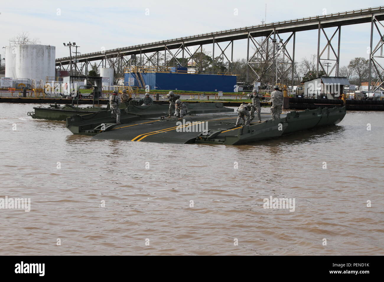 Members of the Louisiana National Guard’s 2225th Multi-Role Bridge ...