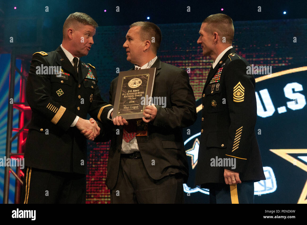 Gen. David G. Perkins (left), commander of the U.S. Army Training and ...