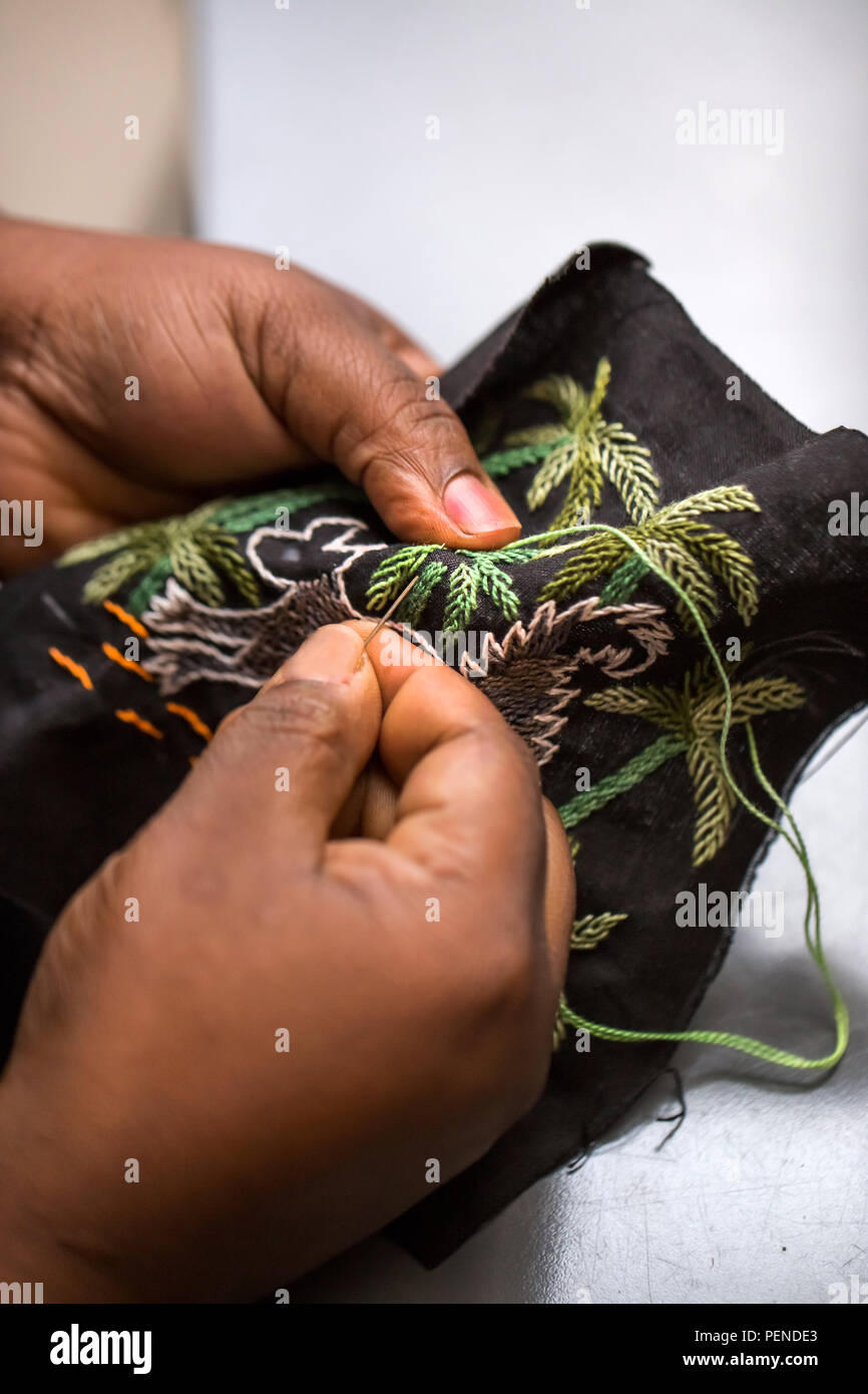 Doing embroidery hi-res stock photography and images - Alamy