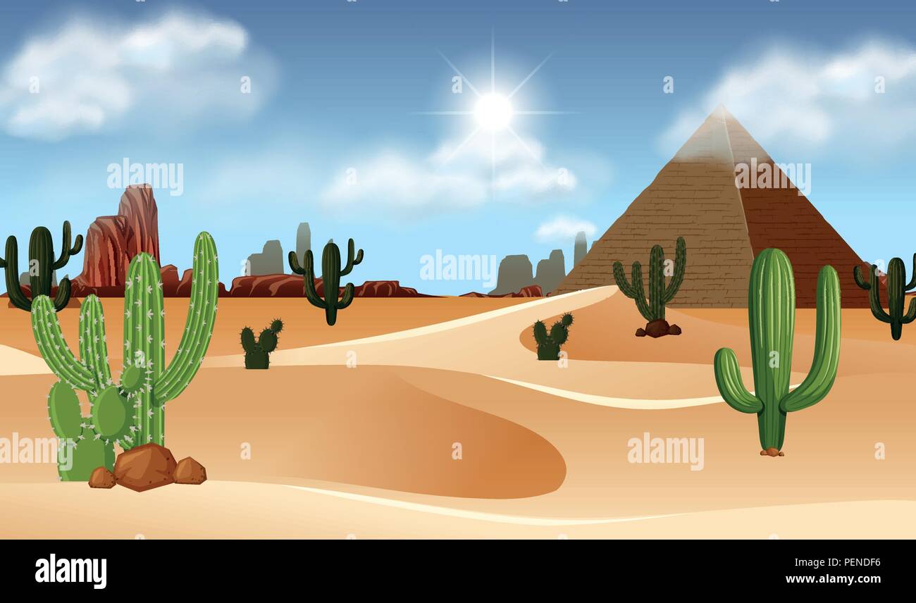 A beautiful desert template illustration Stock Vector Image & Art - Alamy