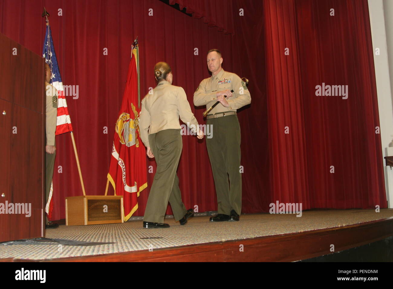 Sgt. Maj. David Maddux accepts the sword of the Command Sergeant Major ...