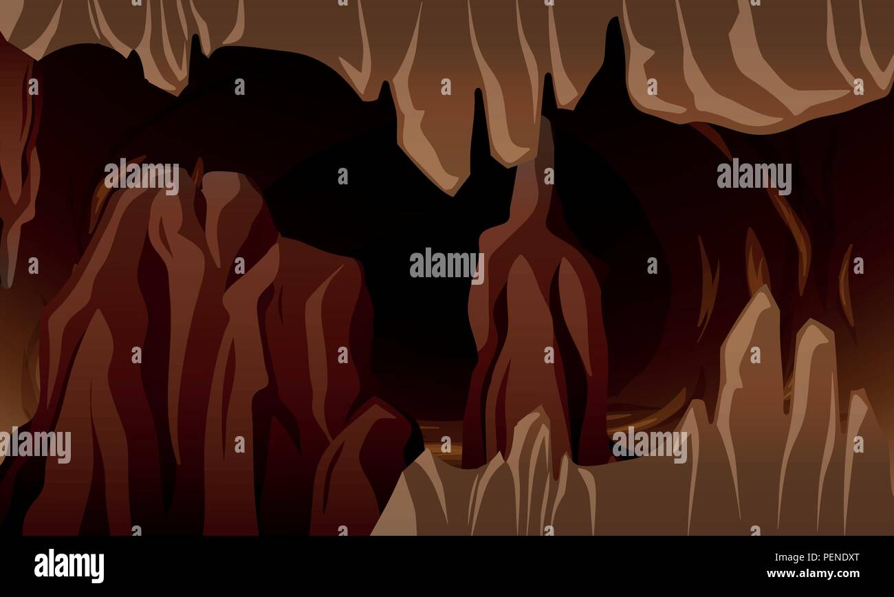A Underground dark cavern illustration Stock Vector Image & Art - Alamy