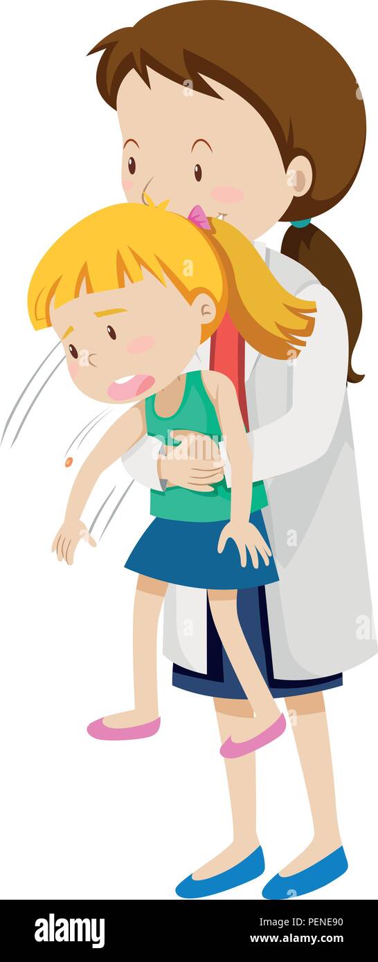 First aid choking on white background illustration Stock Vector Image ...