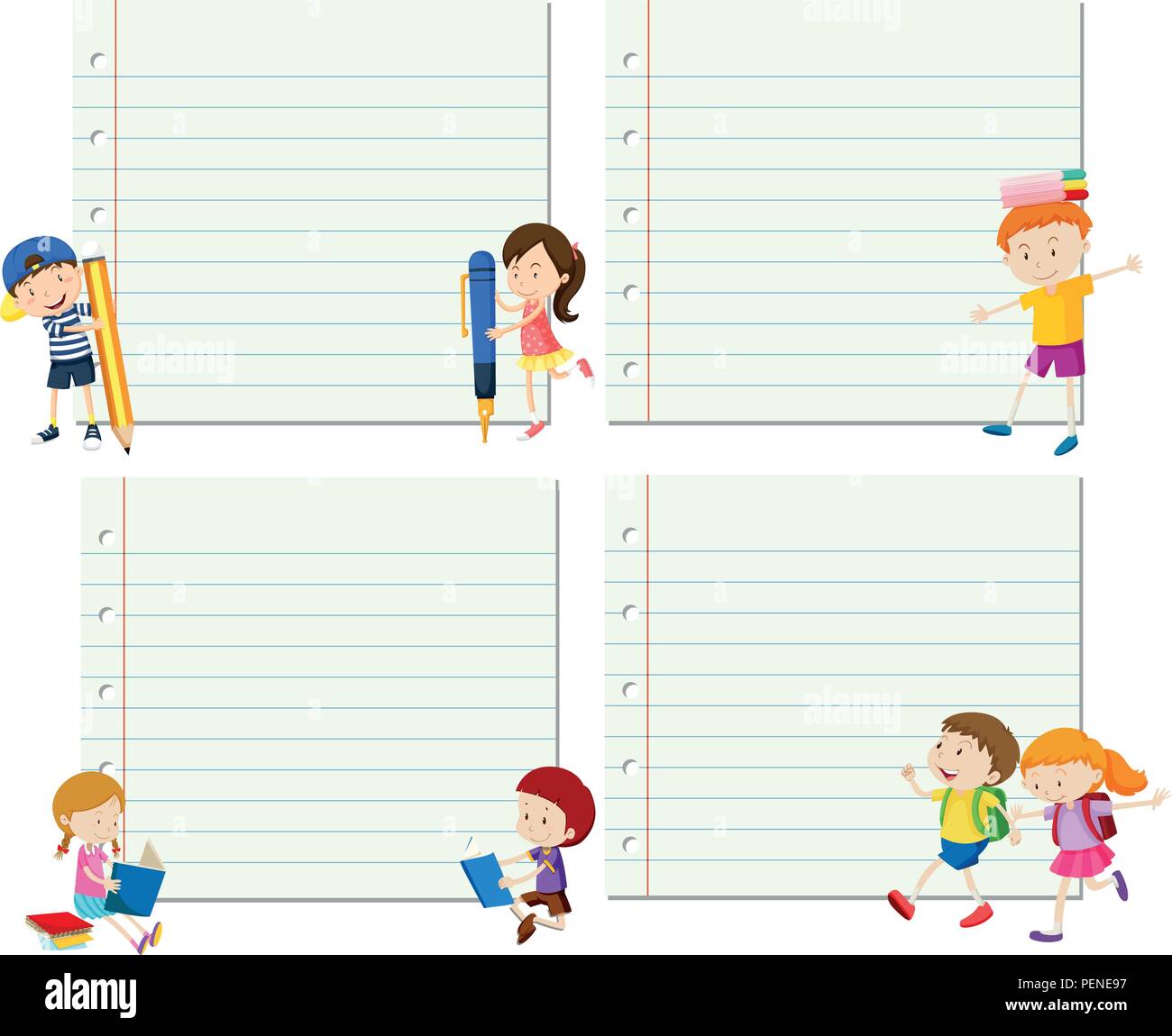 A set of blank note illustration Stock Vector Image & Art - Alamy