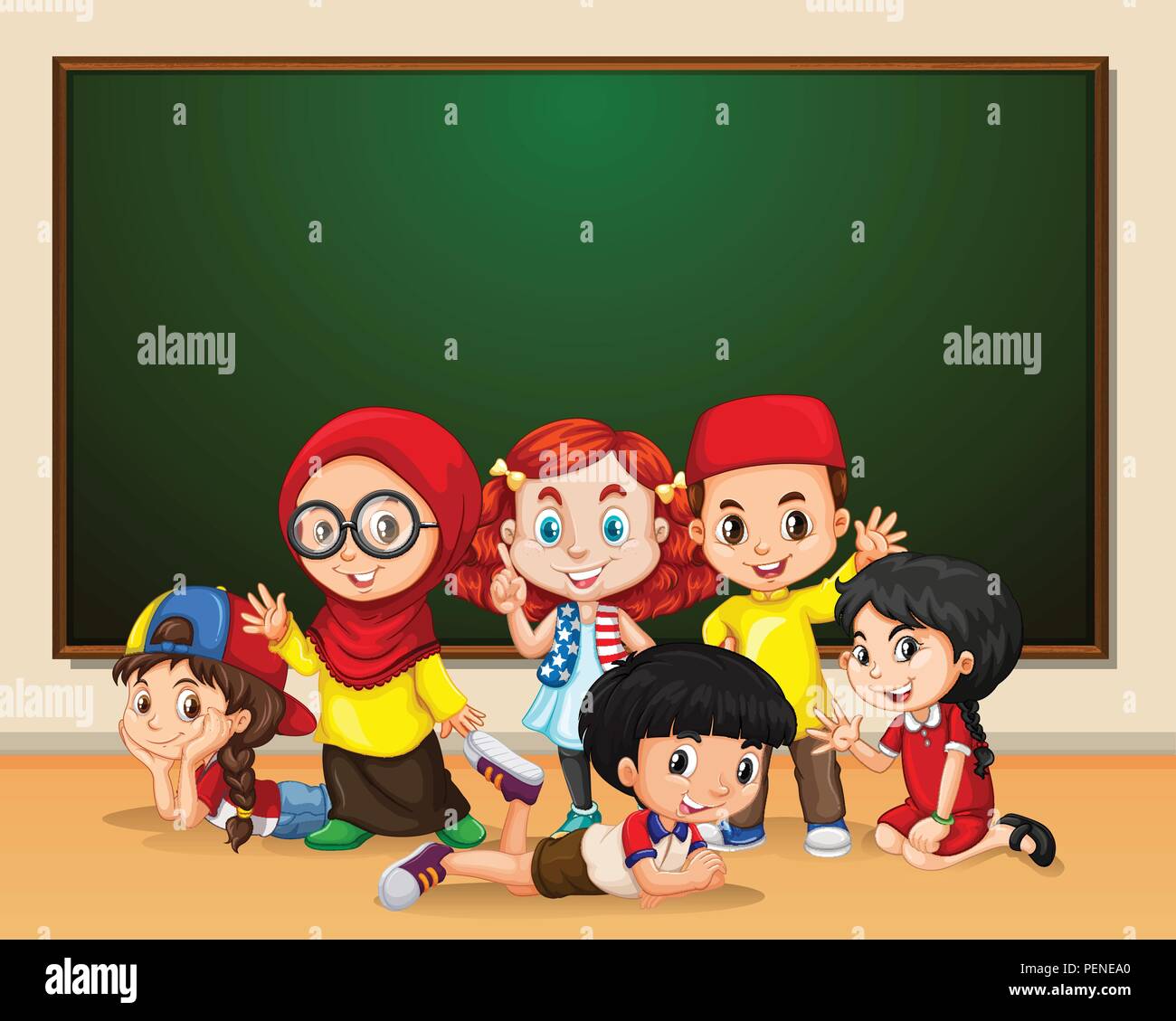 Clipart illustration preschool classroom hi-res stock photography and ...