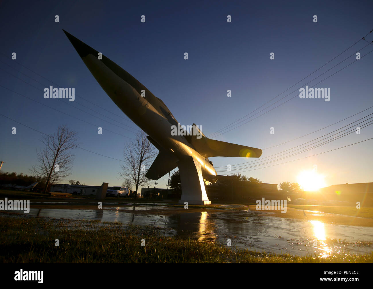 A New Jersey Air National Guard F-105B Thunderchief static display ...