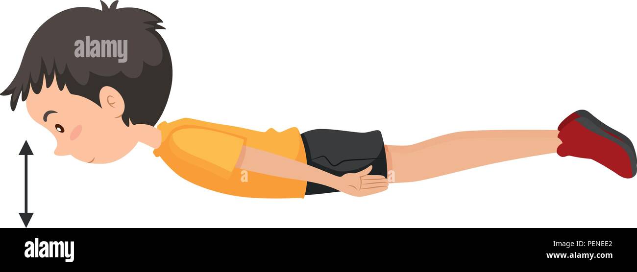 A boy weight training exercise illustration Stock Vector Image & Art ...