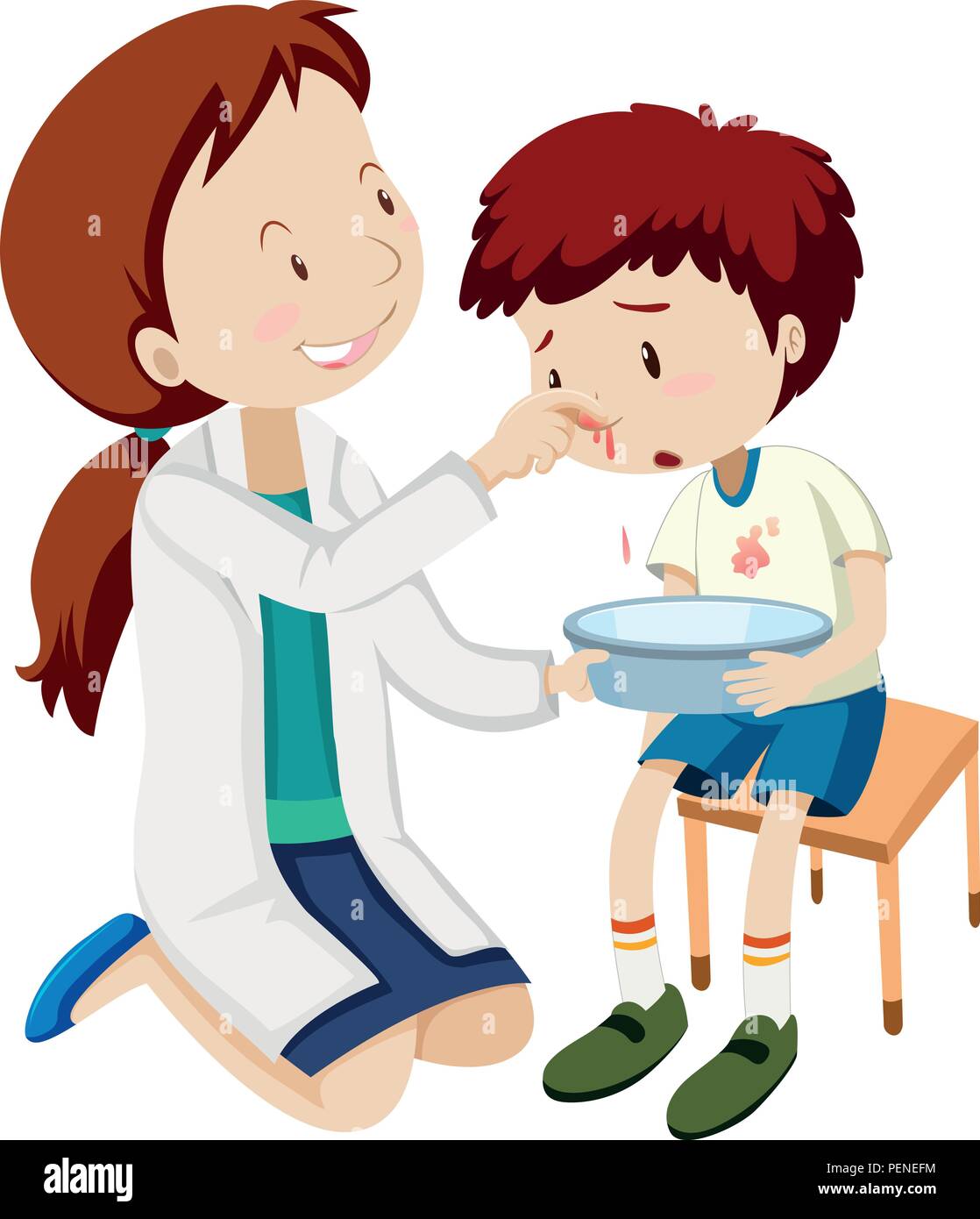 Boy bleeding nose hi-res stock photography and images - Alamy