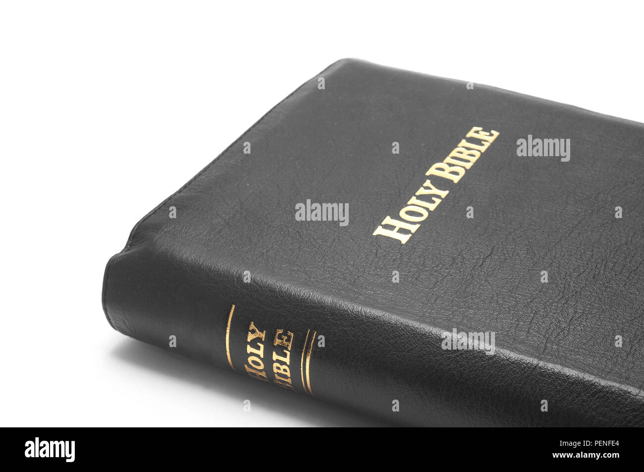 holy bible over white background Stock Photo - Alamy