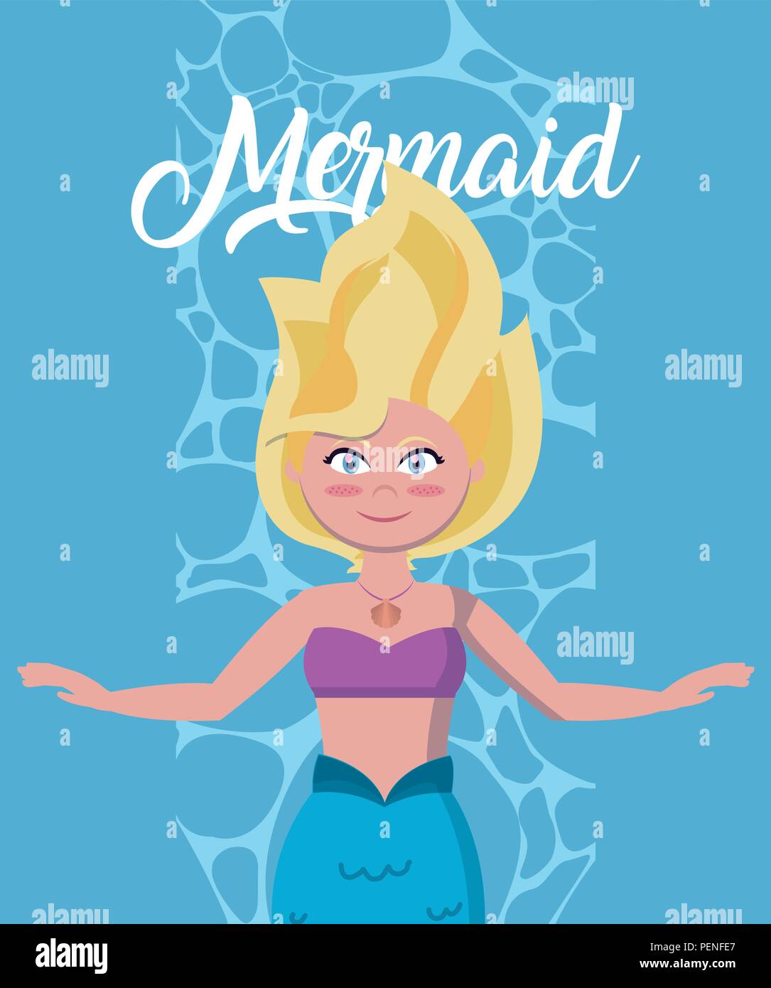 Beautiful mermaid cartoons Stock Vector Image & Art - Alamy