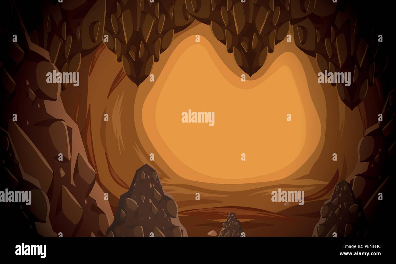 A underground cave scene illustration Stock Vector Image & Art - Alamy